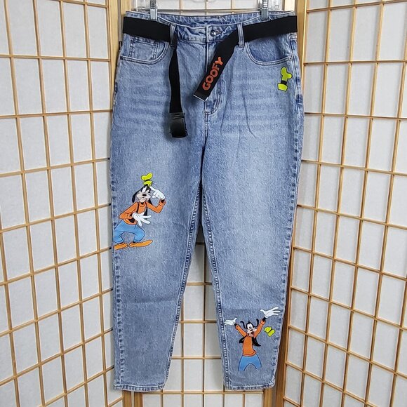 Disney | Jeans | Disney Goofy Jeans With Goofy Black Belt Euc Size 3 ...
